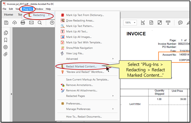 Redacting Text By Template With AutoRedact® Plug-in For Adobe® Acrobat®